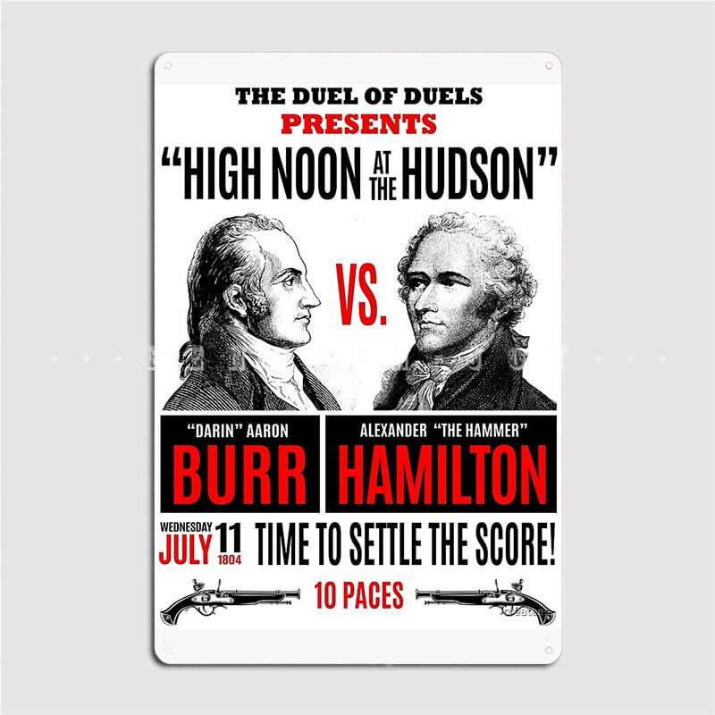 Burr Vs Hamiltons History Metal Plaque Poster Plaques Living Room Wall ...