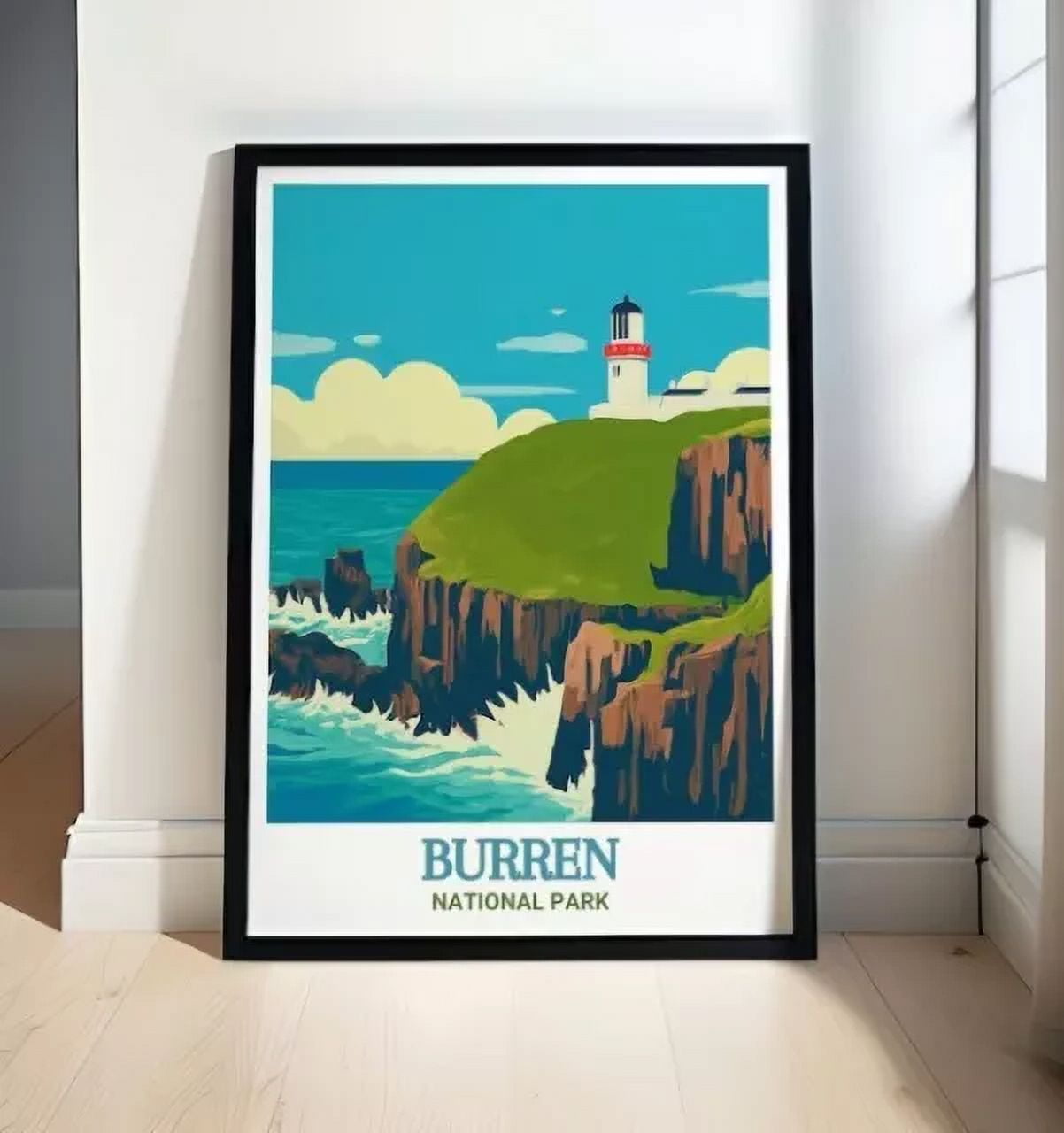 Burren National Park Art Print - Black Head Lighthouse Home Decor NO ...