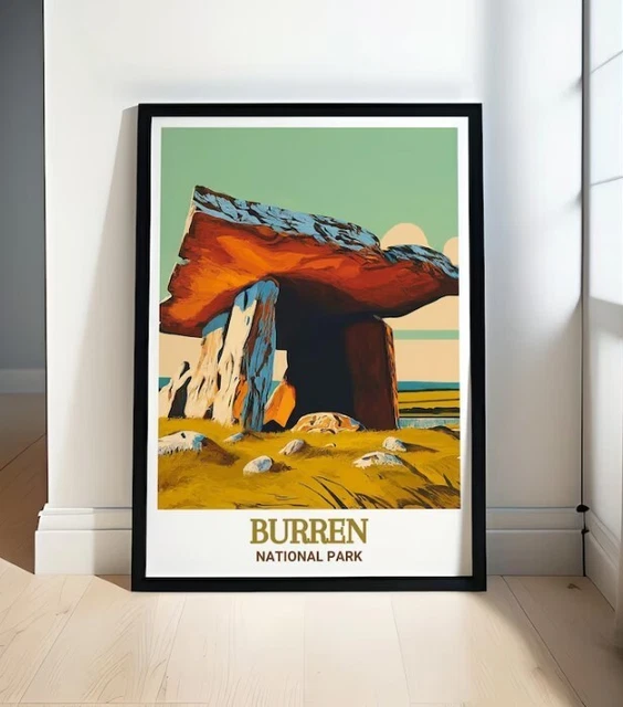 Burren National Park Travel Print - Poulnabrone Dolmen Wall Decor NO ...
