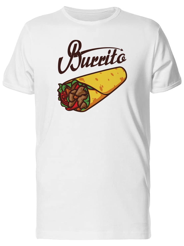 Burrito Cartoon T-Shirt Men -Image by Shutterstock, Male x-Large ...