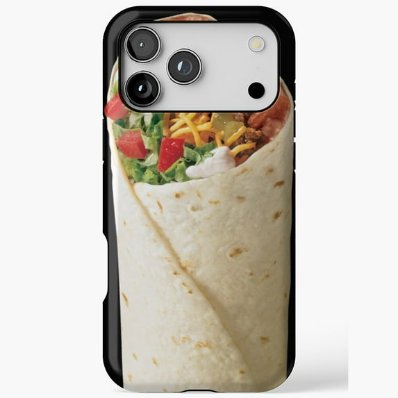 Burrito Fun Minimal Food Theme Art iPhone Case 17 11 12 13 14 15 16 Pro ...