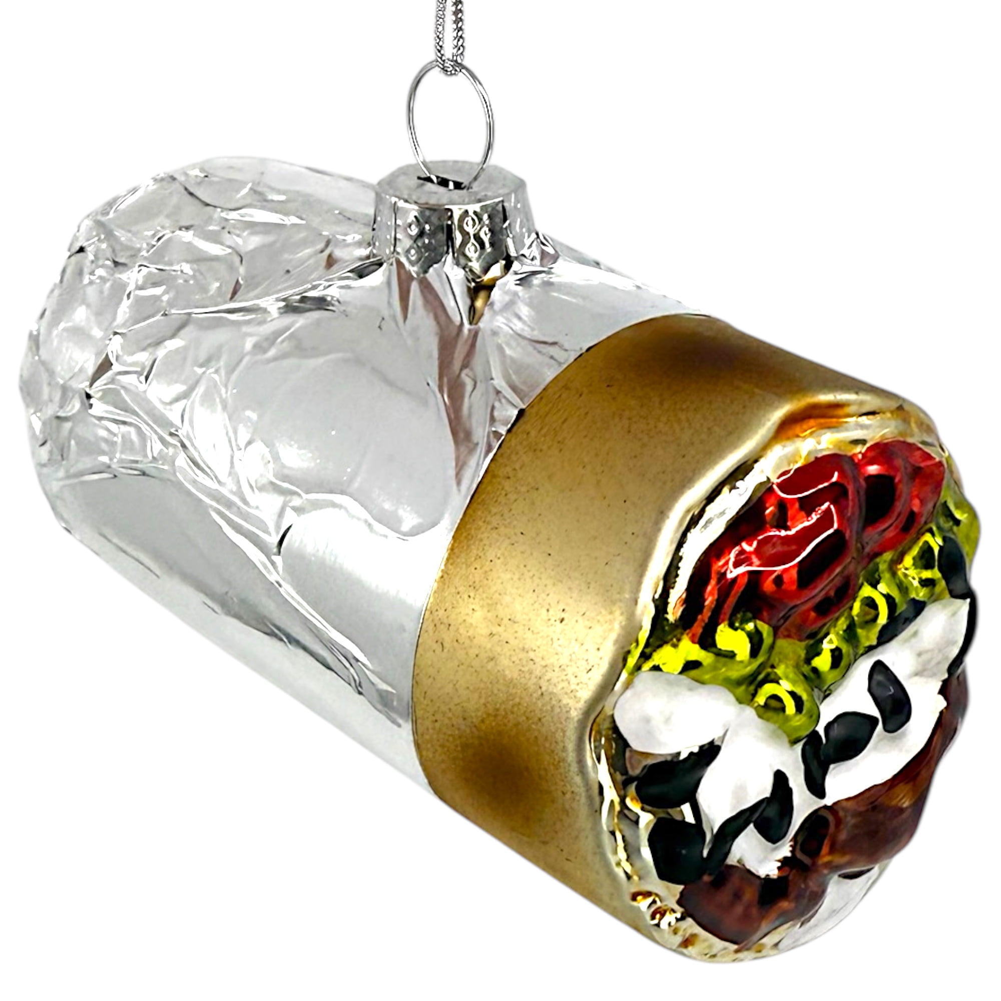 Burrito Ornament - Blown Glass Christmas Tree Mexican Food Holiday ...