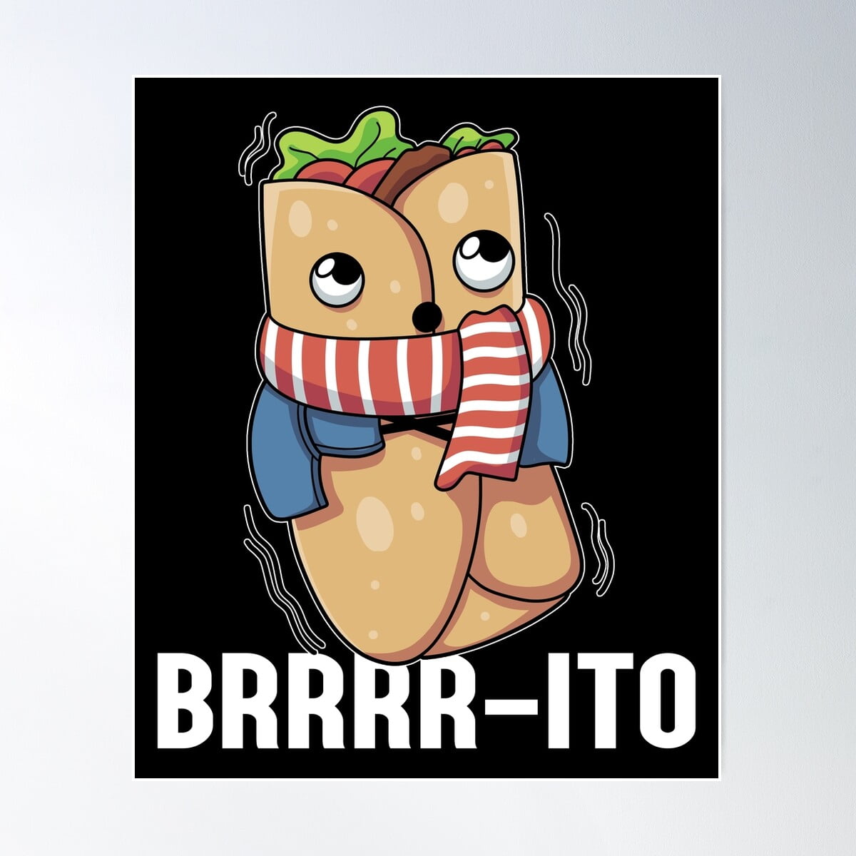 Burrito Pun English Funny Word Play Poster Wall Art, Modern Wall Decor ...