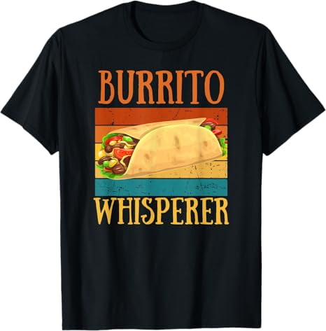 Burrito Whisperer Retro Vintage Mexican T-Shirt - Walmart.com