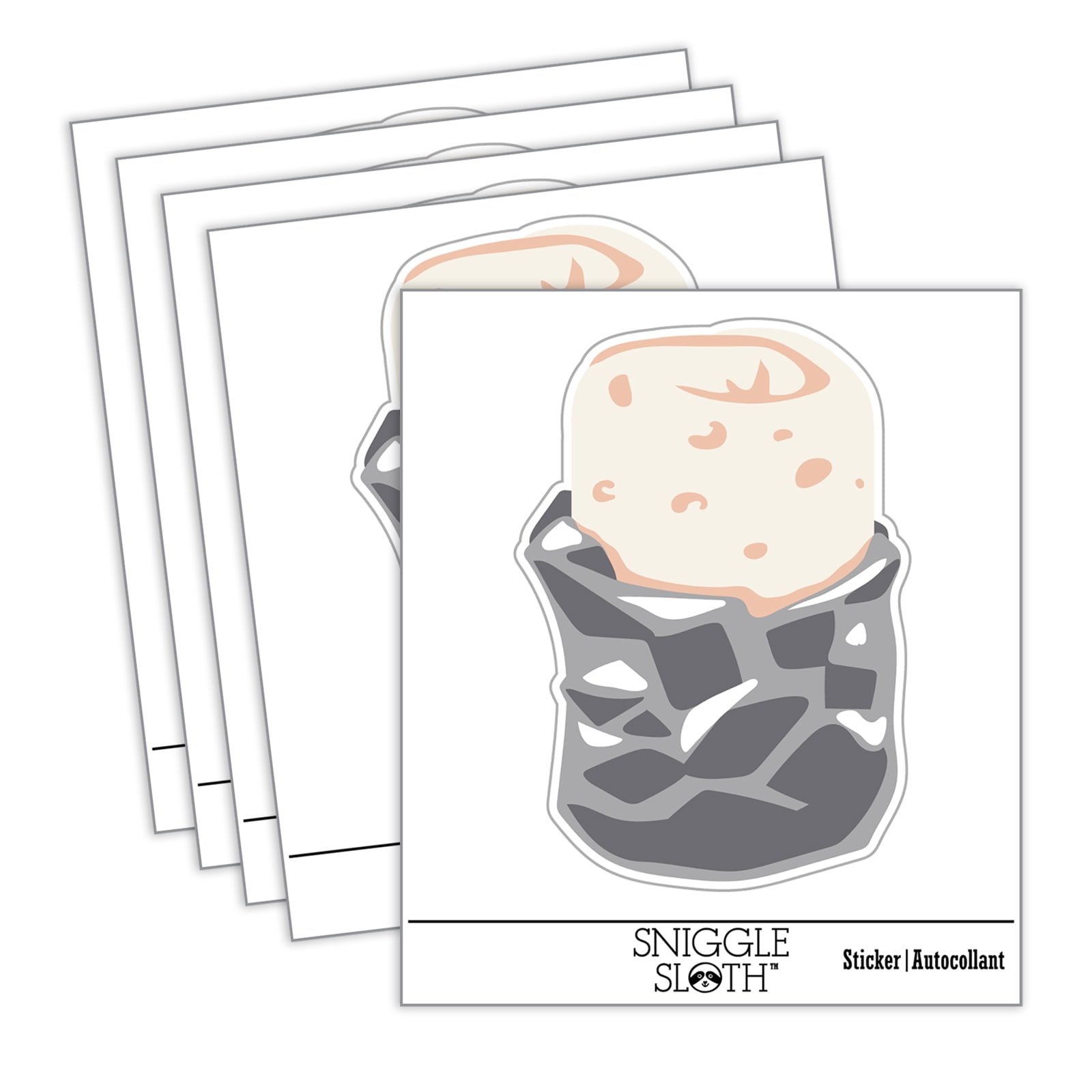 Burrito Wrapped in Foil Mexican Food Car Window Bumper Water Bottle ...