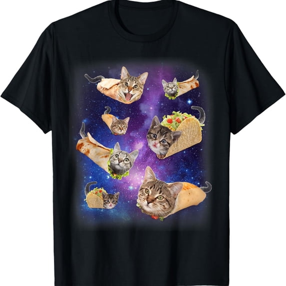 Burrito t and Taco t Space Galaxy Meme Tacot Silly T-shtir - Walmart.com