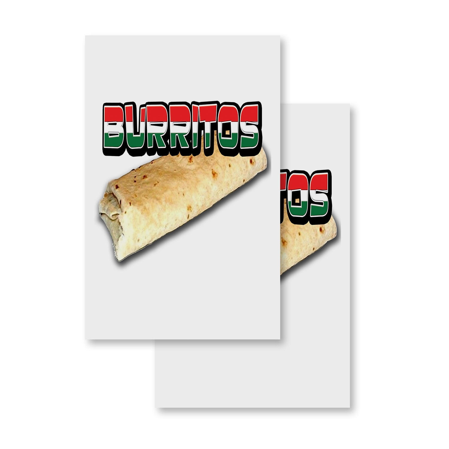 Burritos (2-PACK) 24" x 36" Vinyl Decals | Sign Insert Peel & Stick ...