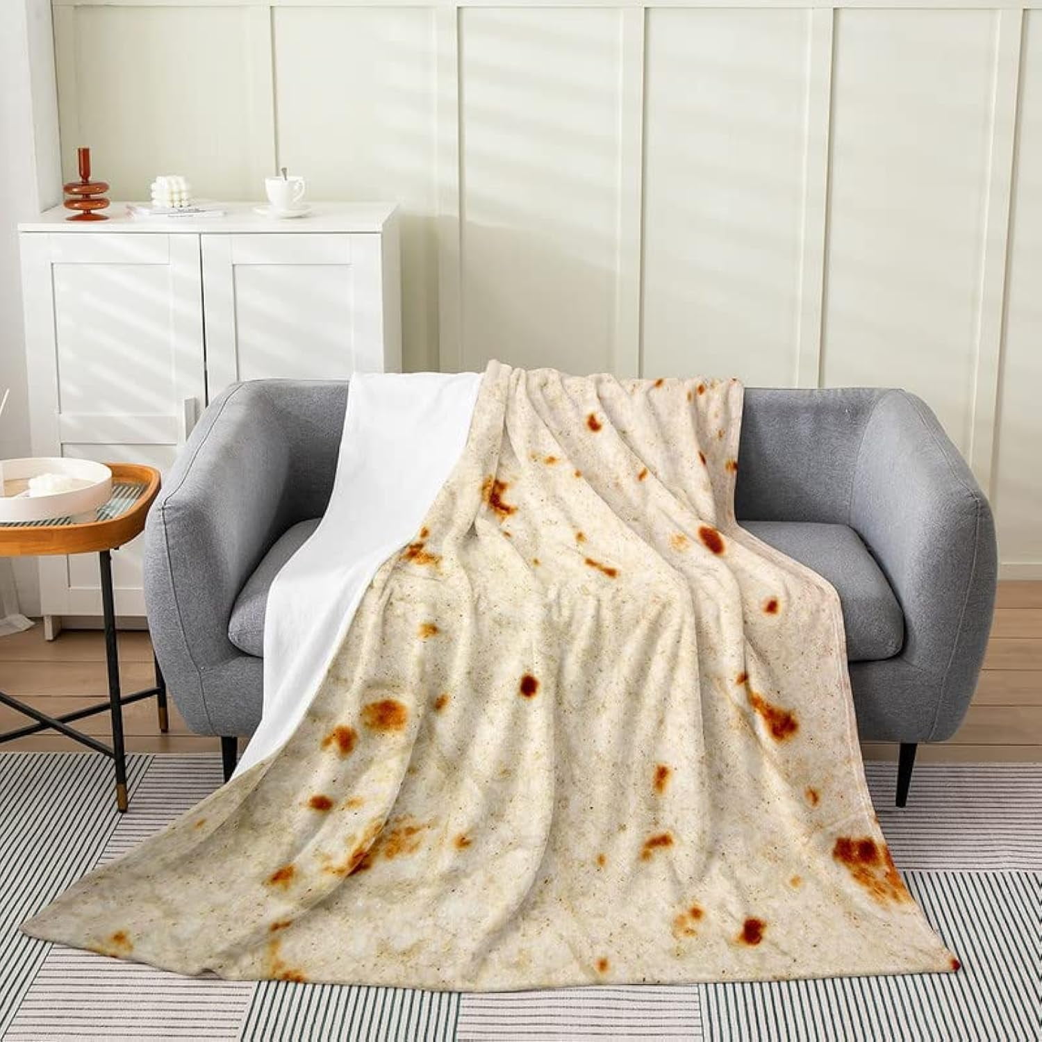 Burritos Flannel , Novelty Tortilla All Season Bed Blanket Taco Flour ...
