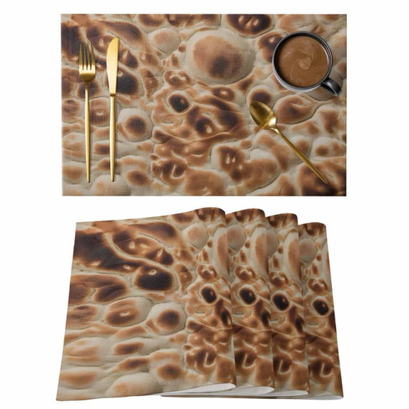 Burritos Food Cotton Linen Placemats Set of 8, Pancake Noodle Texture ...