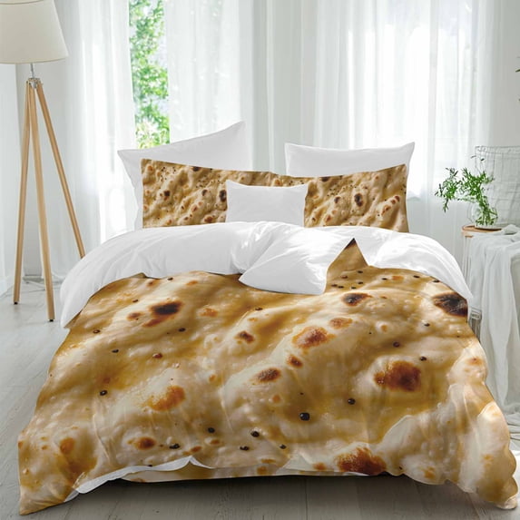 Burritos Food Full Duvet Cover Set, Pancake Noodle Texture Realistic ...