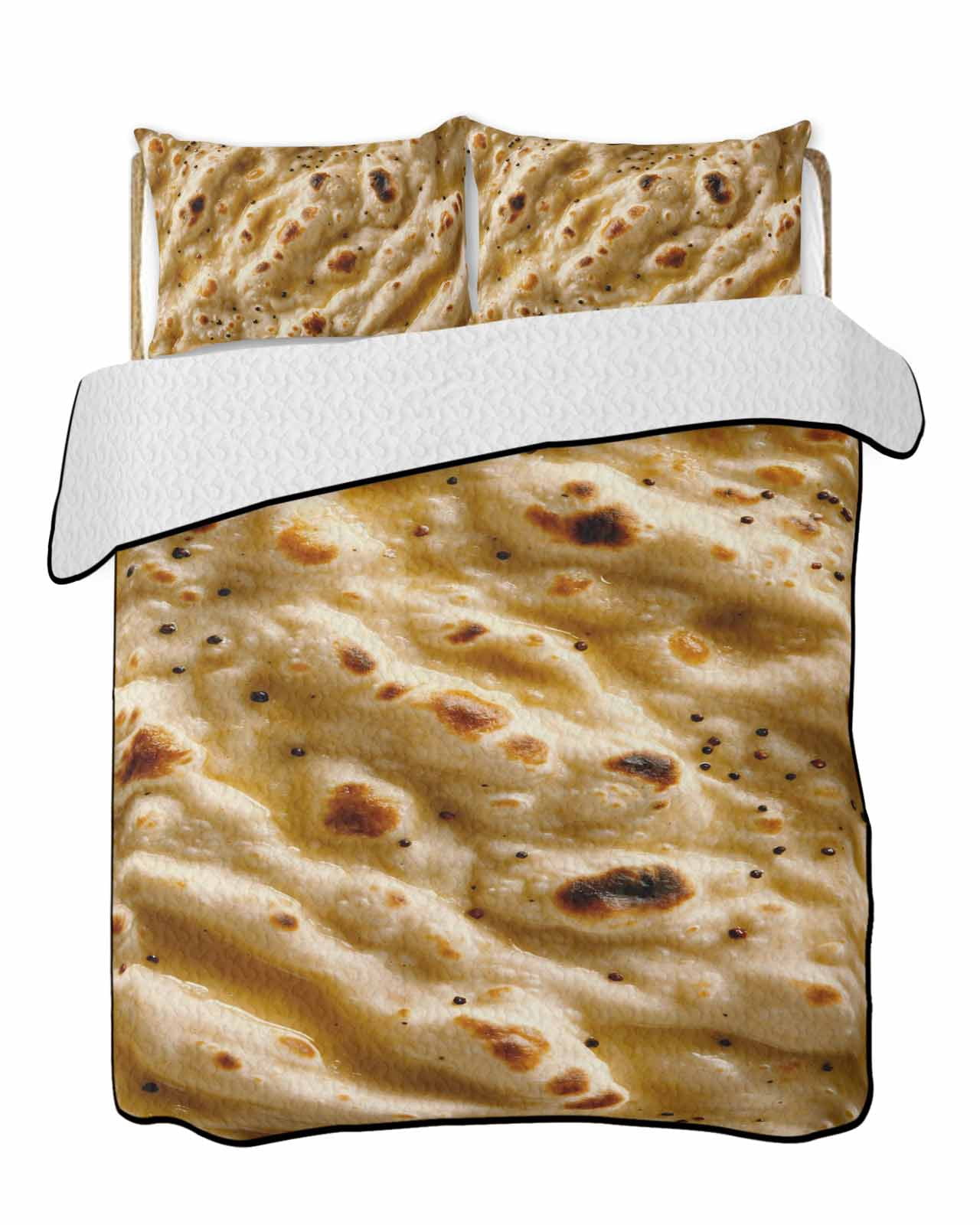 Burritos Food Quilts Bedding Set Twin Size Pancake Noodle Texture ...
