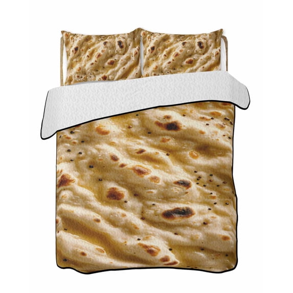 Burritos Food Quilts Bedding Set Twin Size Pancake Noodle Texture ...