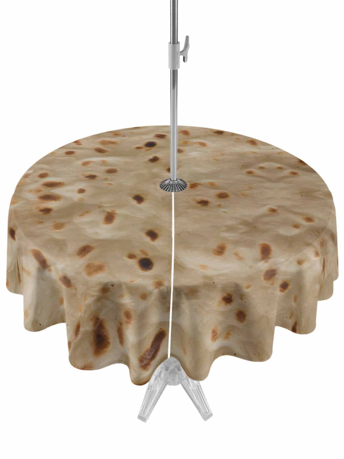 Burritos Food Round Outdoor Tablecloth with Umbrella Hole Pancake ...