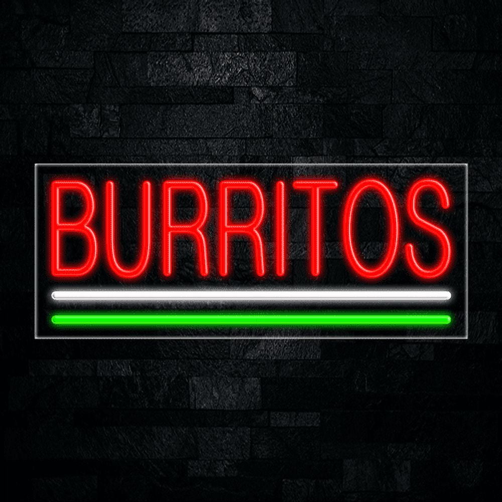 Burritos-LED Neon Sign 30"L x 12"H #30027 - Walmart.com