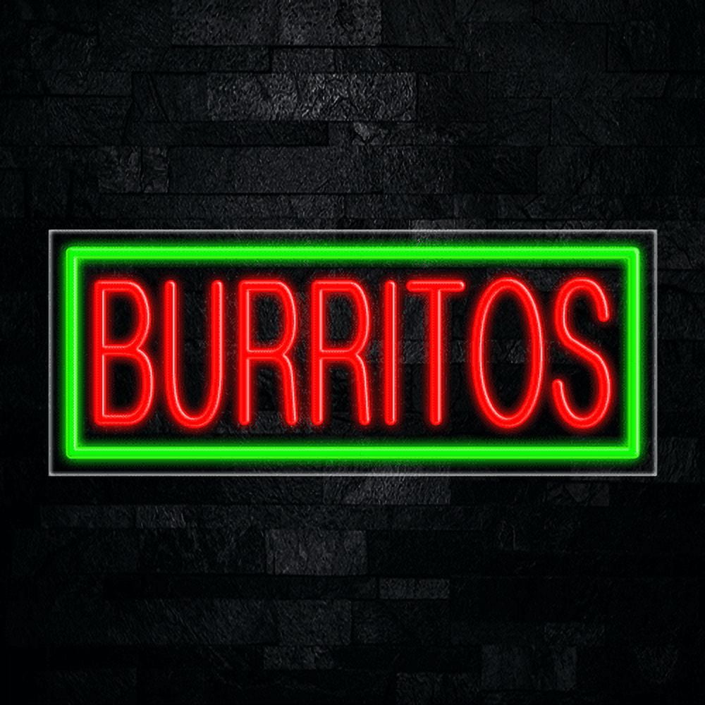 Burritos-LED Neon Sign 30"L x 12"H #30185 - Walmart.com