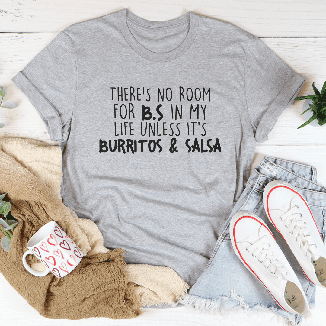 Burritos Salsa Tee Black Heather S Peachy Sunday T-Shirt - Walmart.com