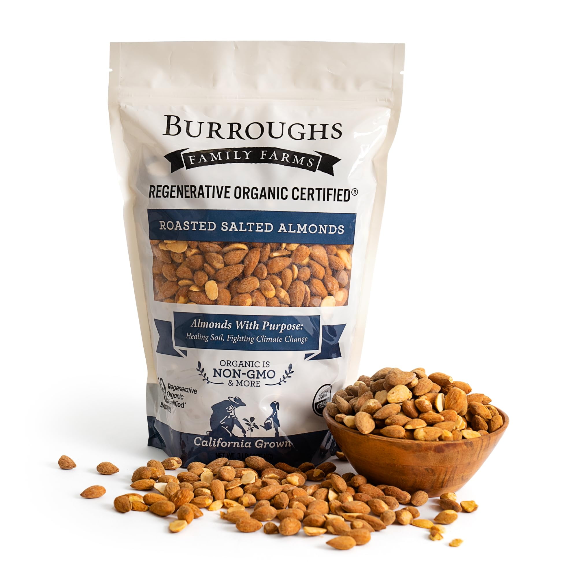 Burroughs Family Farms 3 DEF29 lb Roasted Salted Regenerative Organic ...