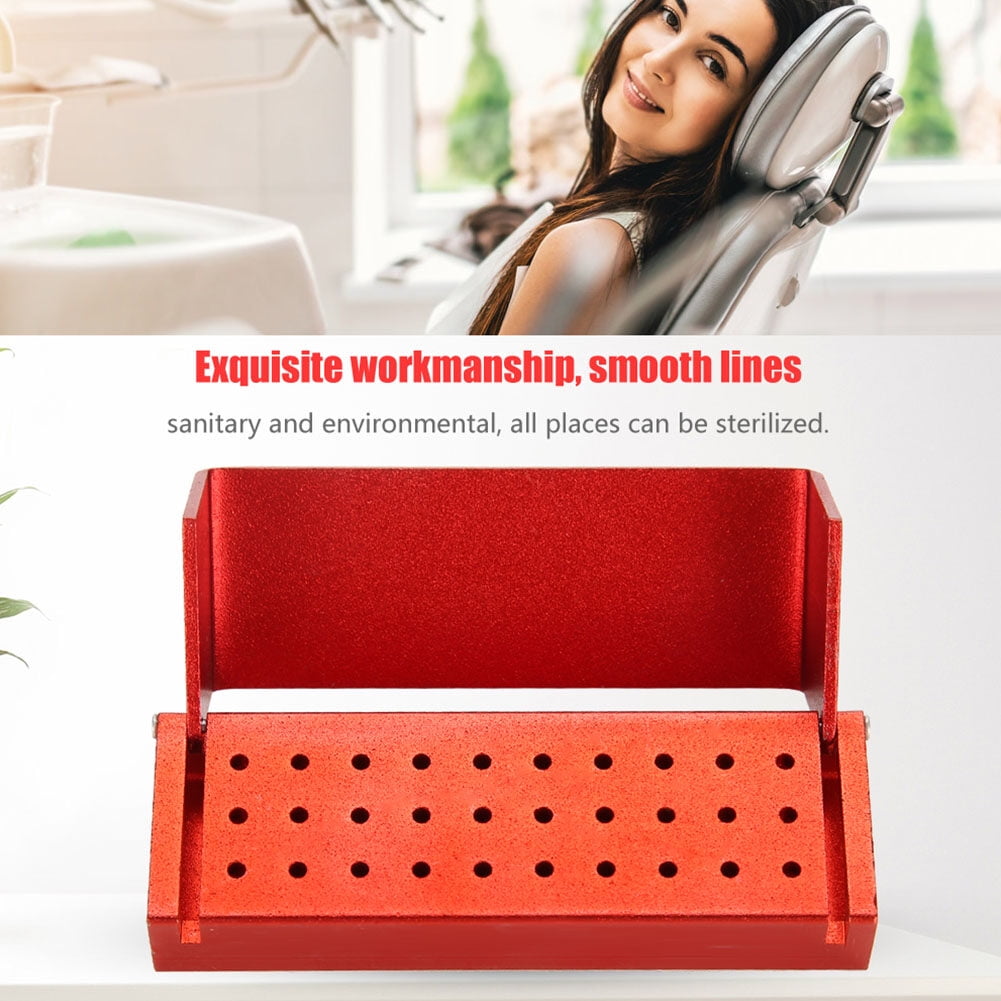 Burs Block Holder,30 Holes Aluminium Box Case Bur Burs Block Holder ...