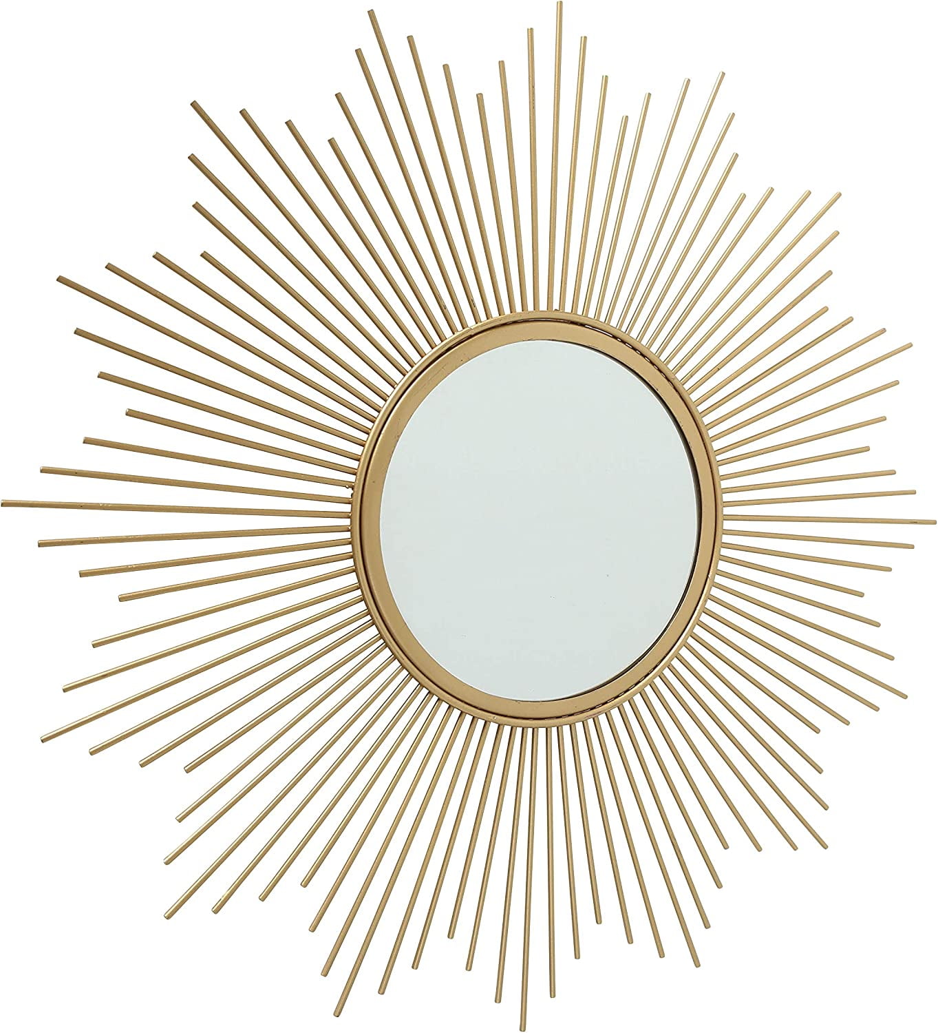 Burst Accent Mirror, Brilliant Reflective Glass, Circular Metal Frame ...
