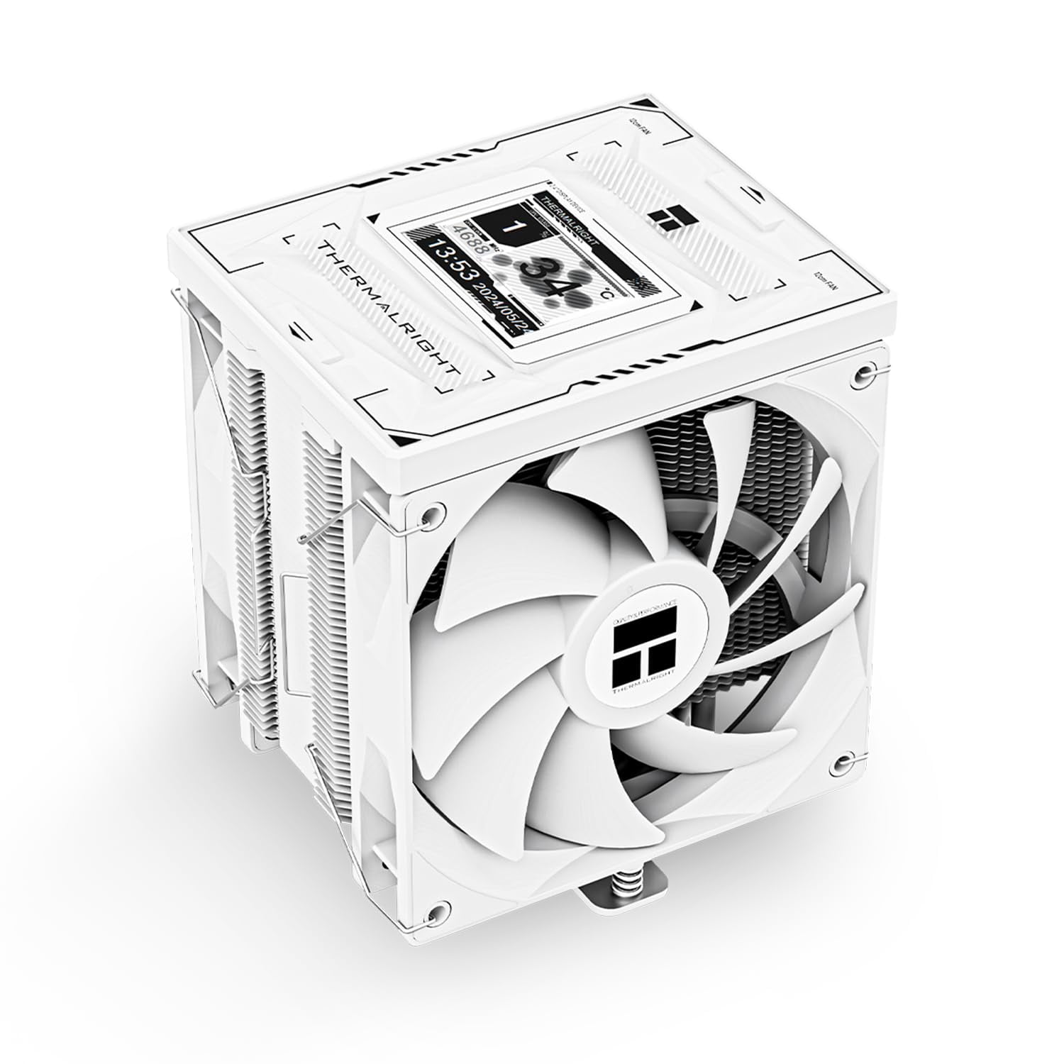 Burst Assassin 120 Vision White CPU Cooler, 2.4inch IPS Display LCD ...