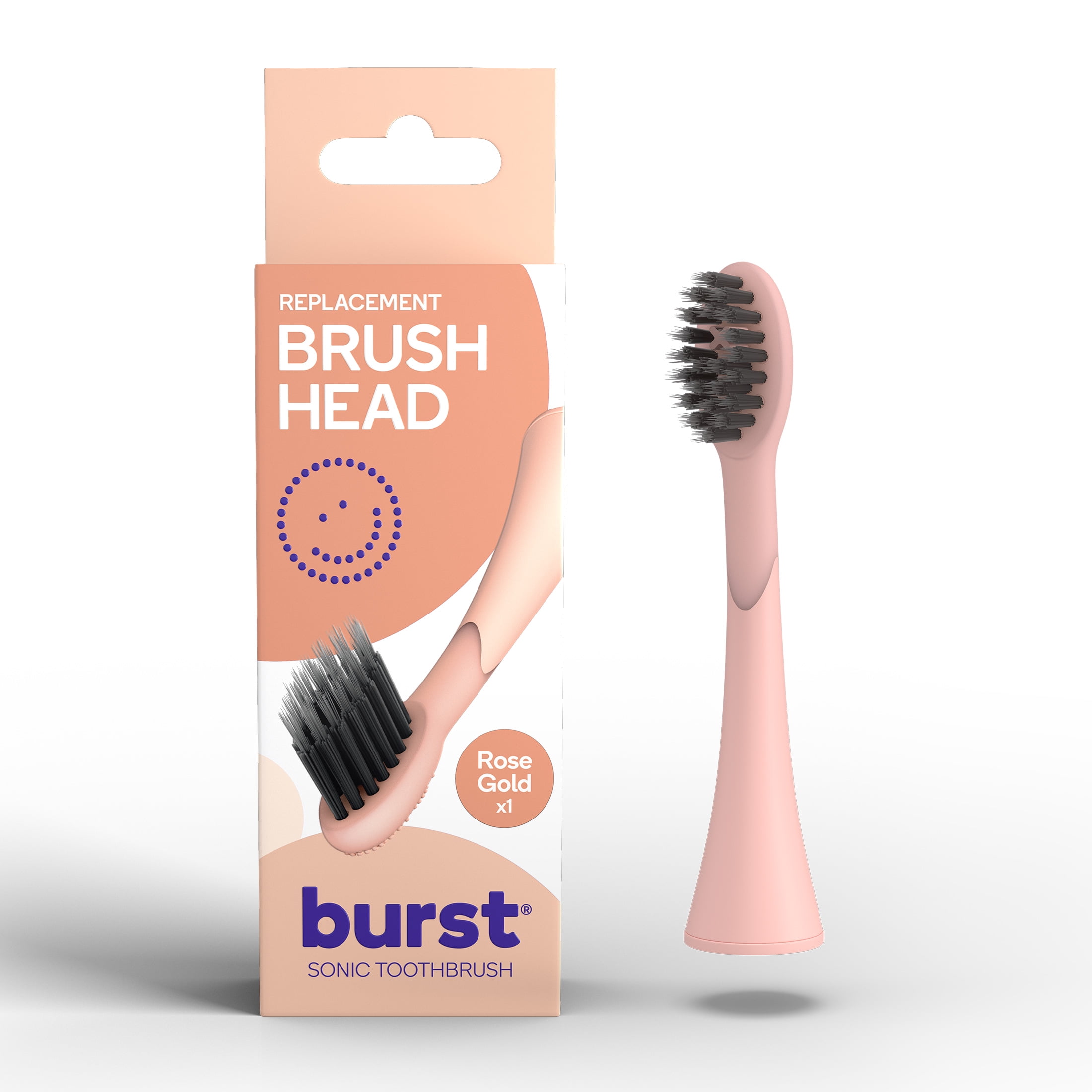 Burst Sonic Electric Toothbrush Replacement Head, Rose Gold, 1 Count ...