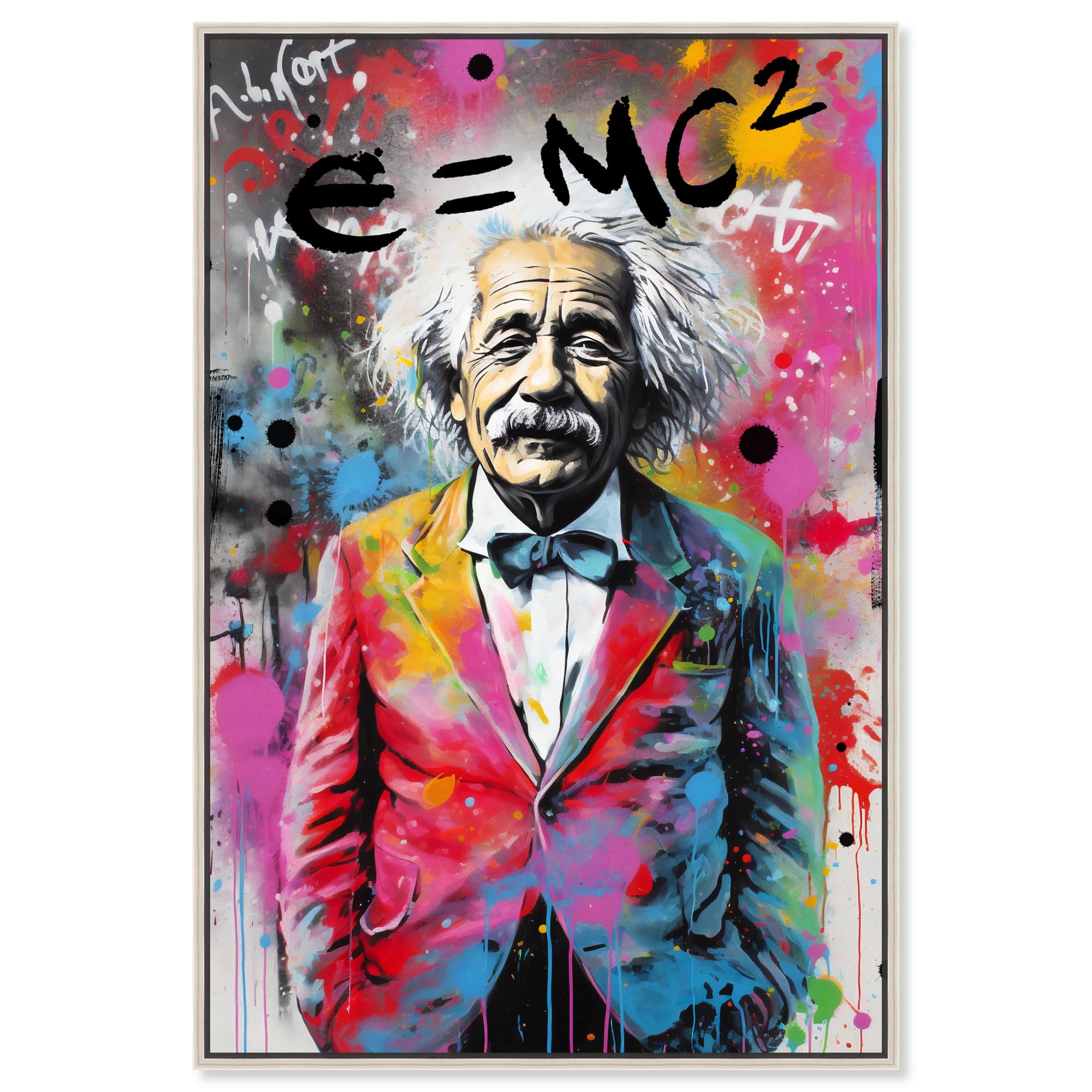 Burst of Genius Canvas Urban Graffiti Wall Art by Notoriart, Silver ...