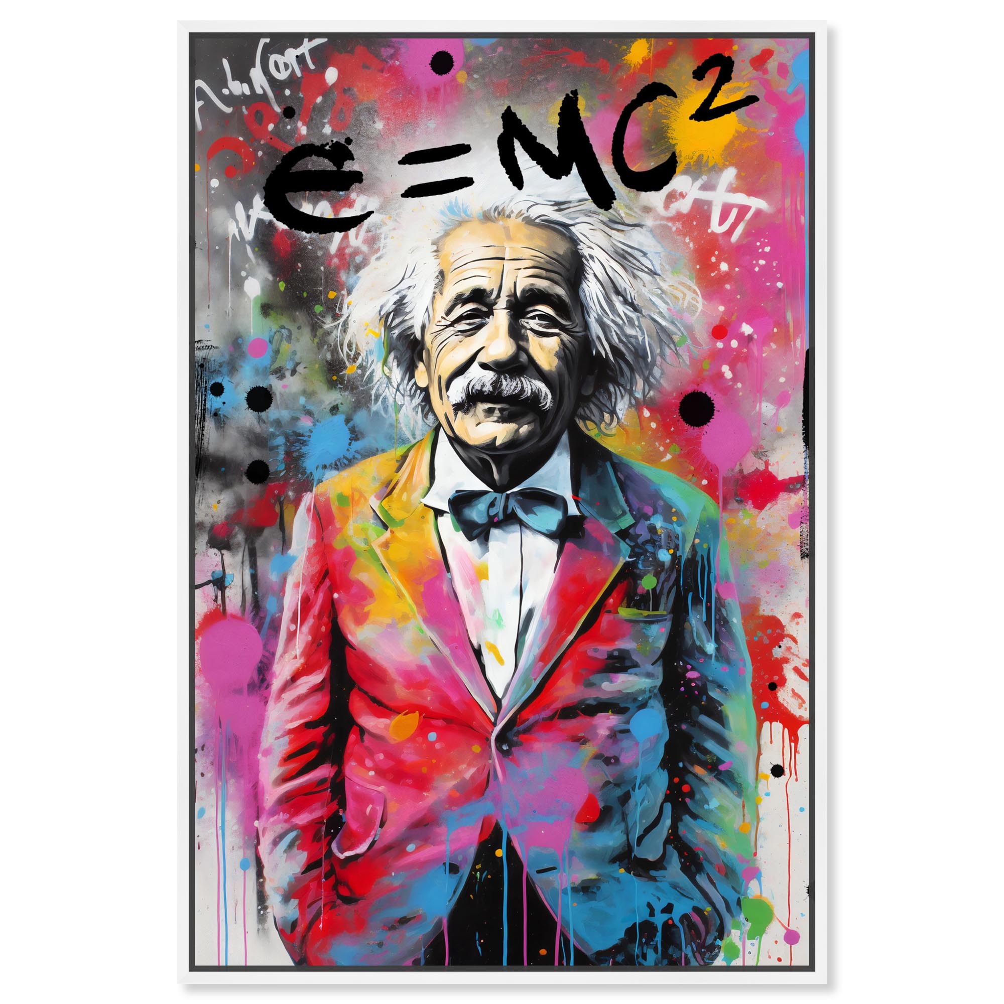 Burst of Genius Canvas Urban Graffiti Wall Art by Notoriart, White ...
