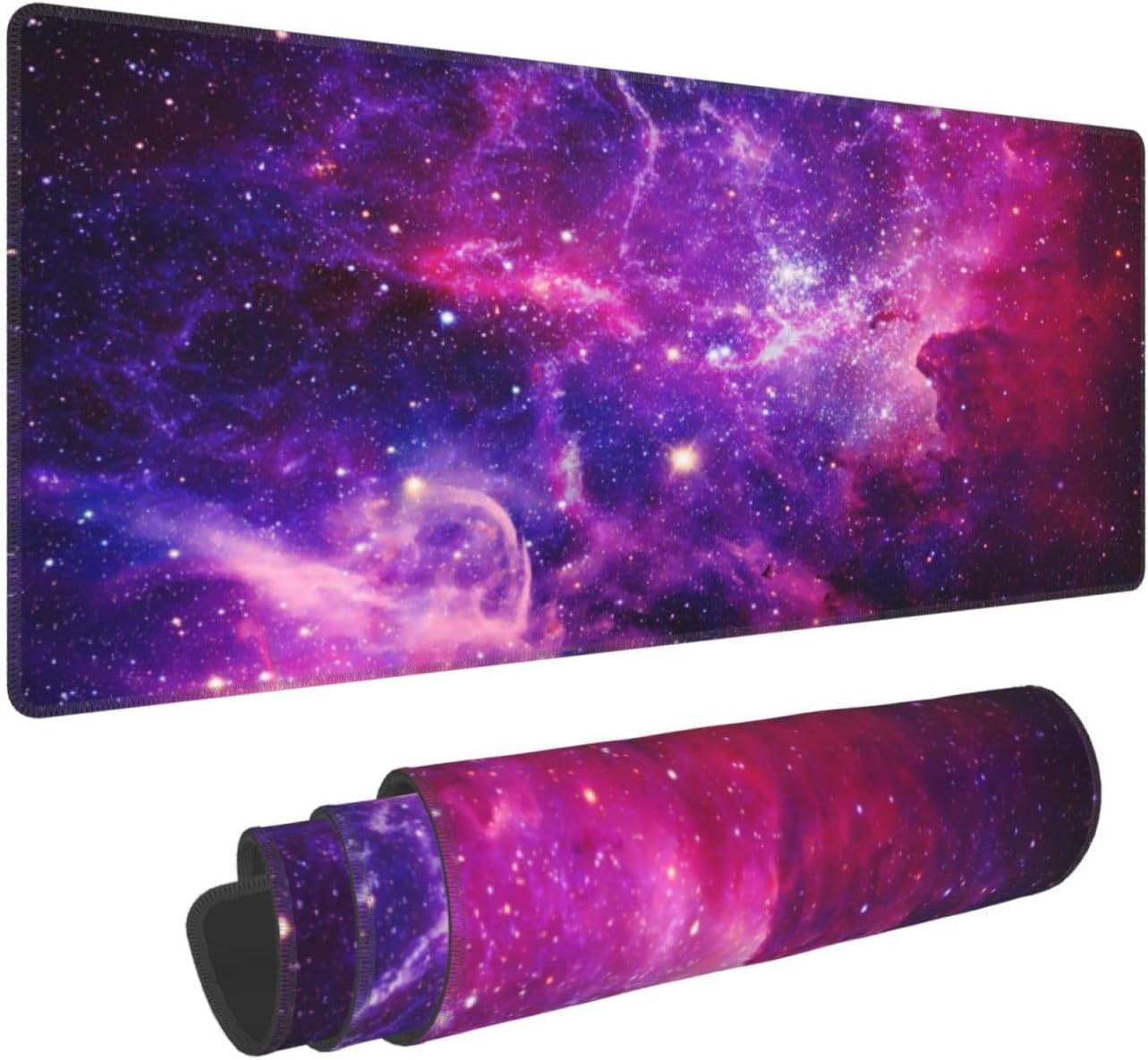 Bursting Galaxy XL Large Mouse Pad with Stitched Edges Long Non-Slip ...