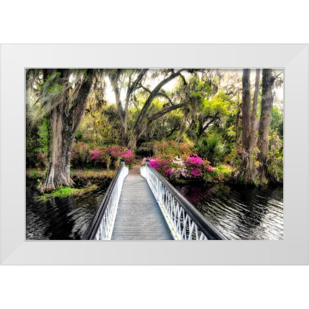 Burt, Daniel 18x13 White Modern Wood Framed Museum Art Print Titled - The Garden Bridge ...