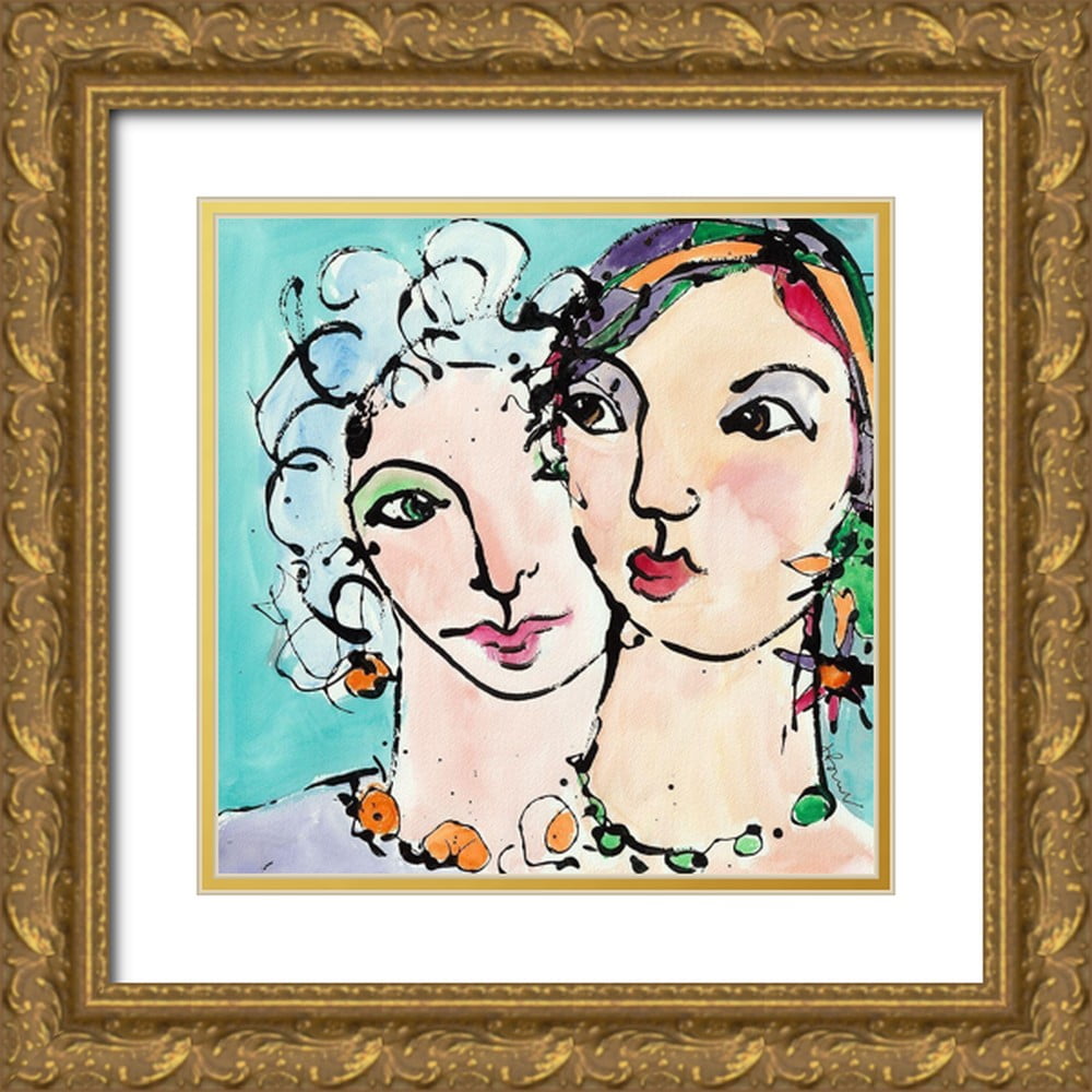 Burt, Jane 26x26 Gold Ornate Wood Framed with Double Matting Museum Art ...