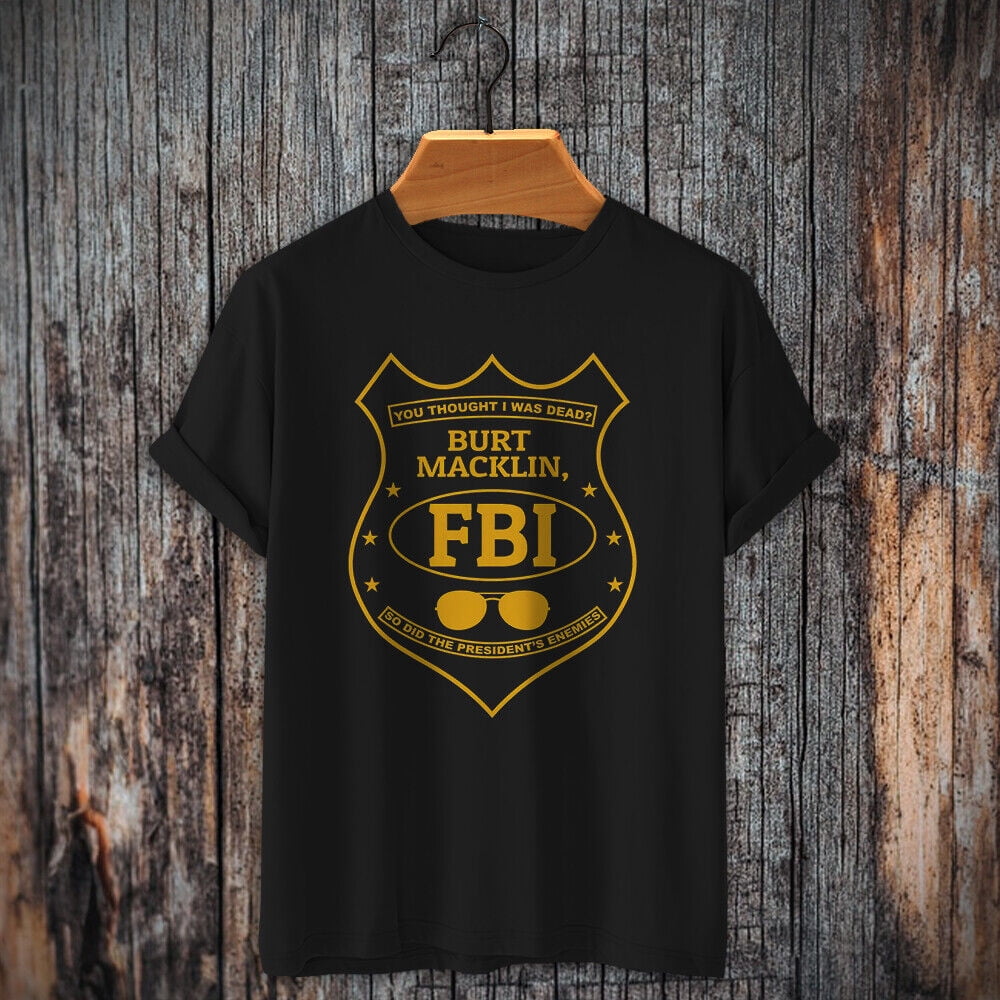 Burt Macklin FBI Badge Graphic Andy Dwyer TV Show Funny T-Shirt ...