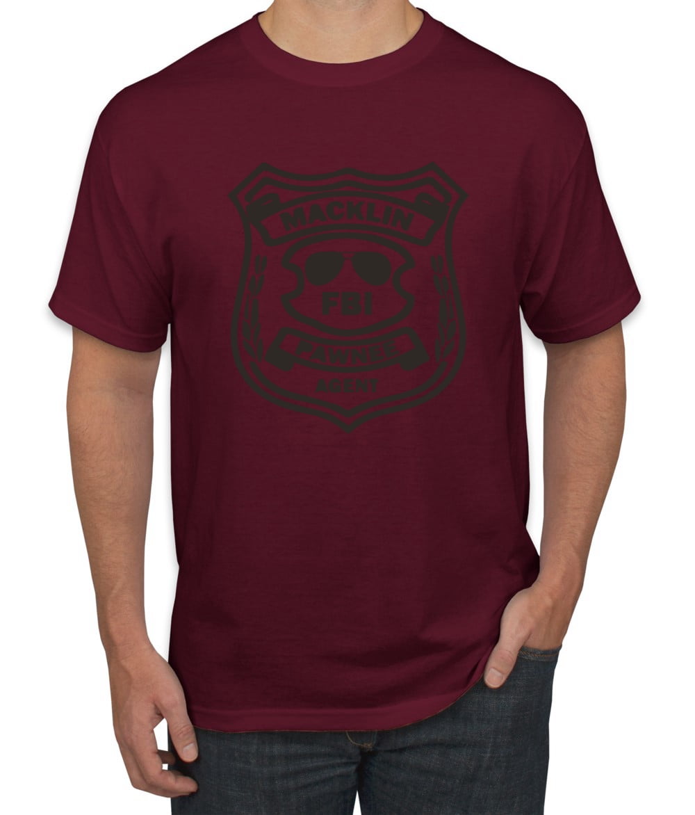 Burt Macklin Parks and Recreation Pop Men's Graphic T-Shirt, Maroon ...
