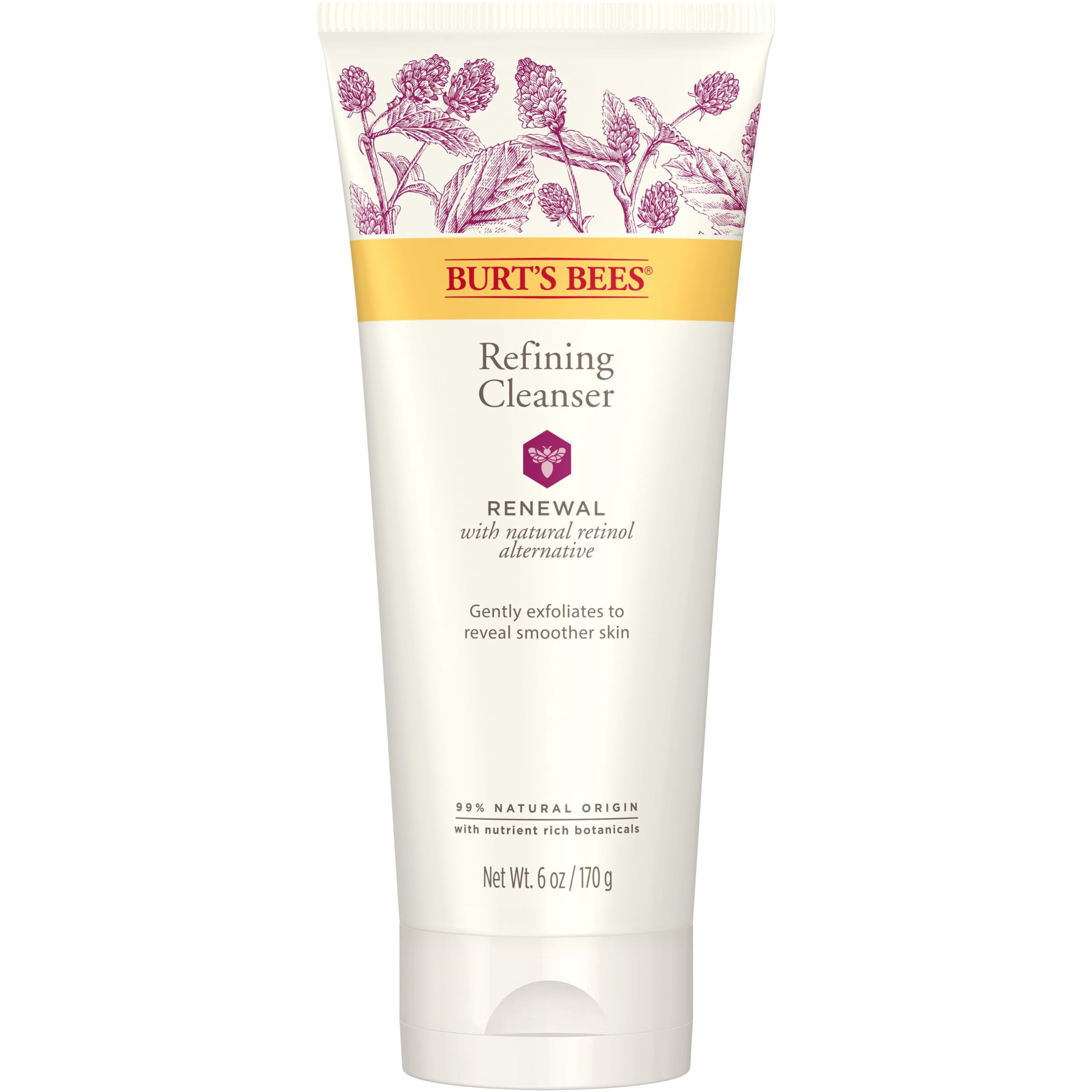 Burt,S Bees Face Cleanser, Retinol Alternative, Refining Facial Wash ...