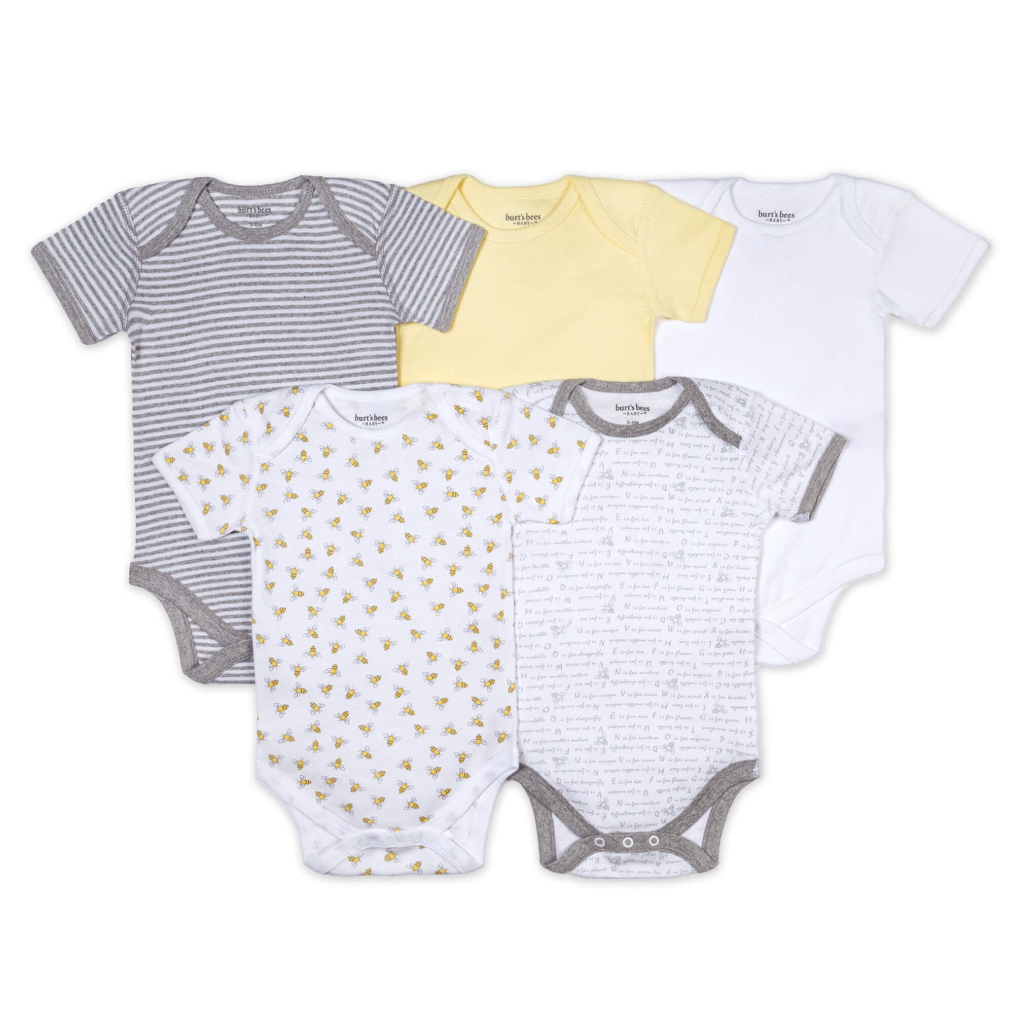 Burt's Bee Baby 100% Organic Cotton Unisex Short Sleeve Variety ...
