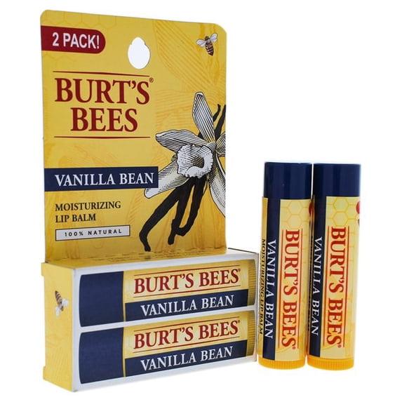Burt's Bees, Lip Balm, Vanilla Bean, 2 Count, Moisturizing Balm ...