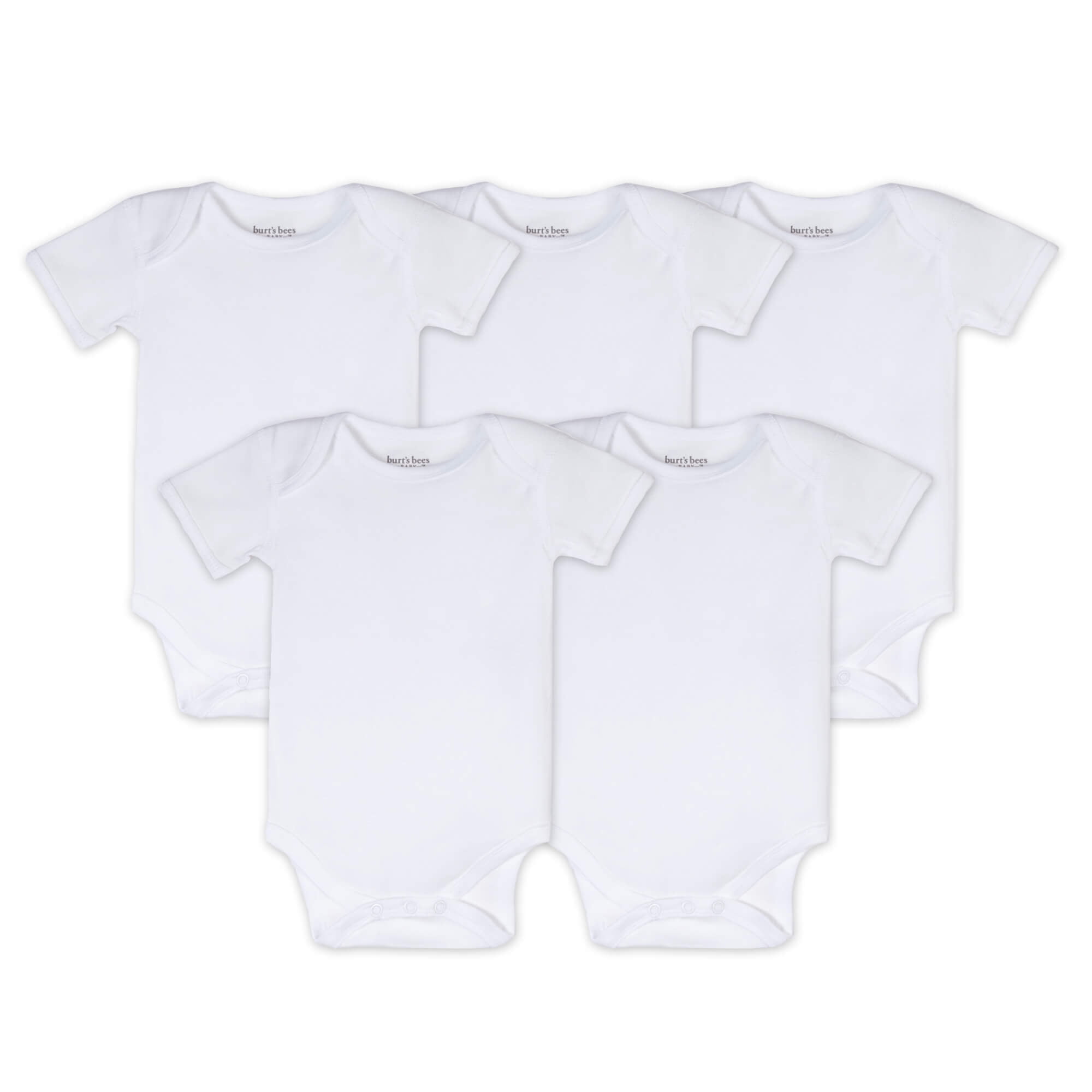 Burt's Bees Baby 100% Organic Cotton Unisex Short Sleeve Cloud White ...