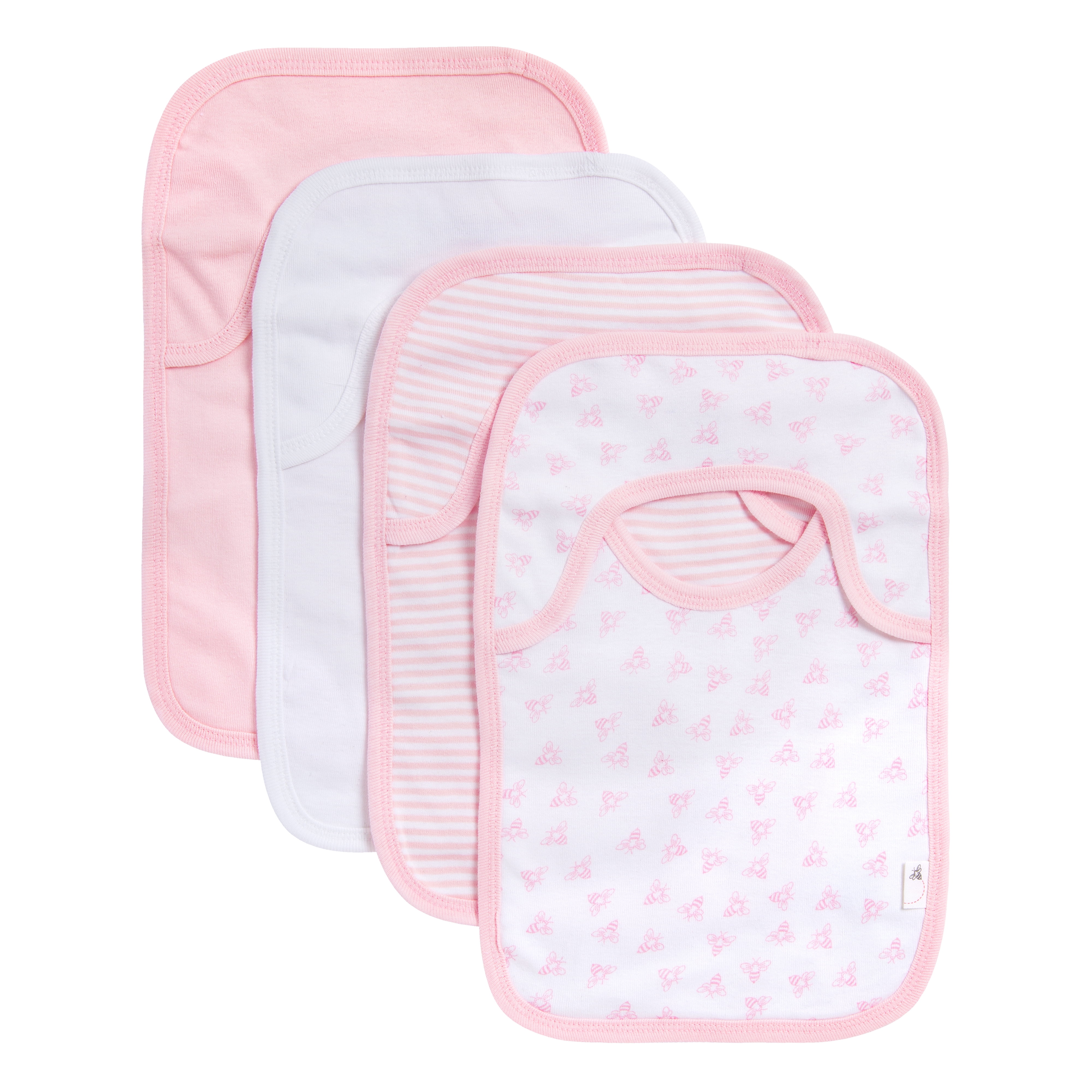 Burt's Bees Baby Organic Cotton Baby Bibs, 4-Pack - Walmart.com