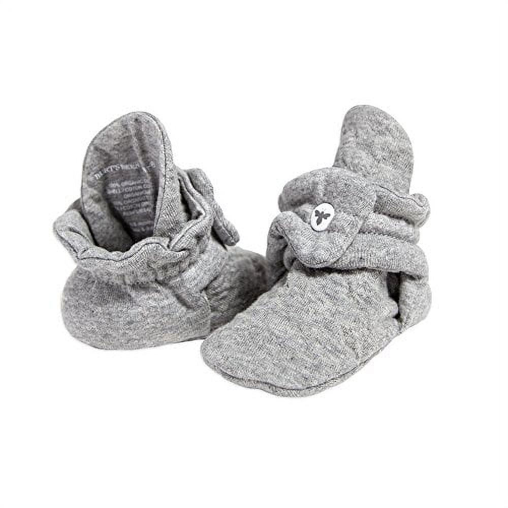 Burt's Bees Baby Organic Cotton Quilted Baby Booties, Adjustable Snap ...