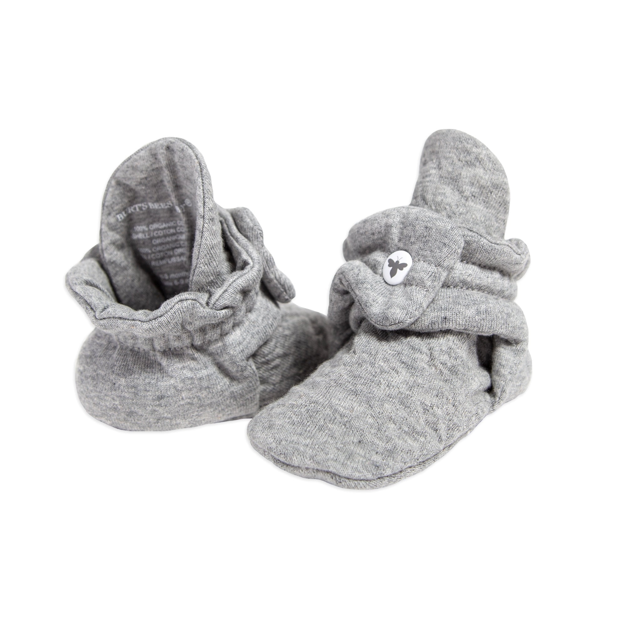 Burt's Bees Baby Organic Cotton Baby Booties, Sizes 0/3 Months-6/9 ...