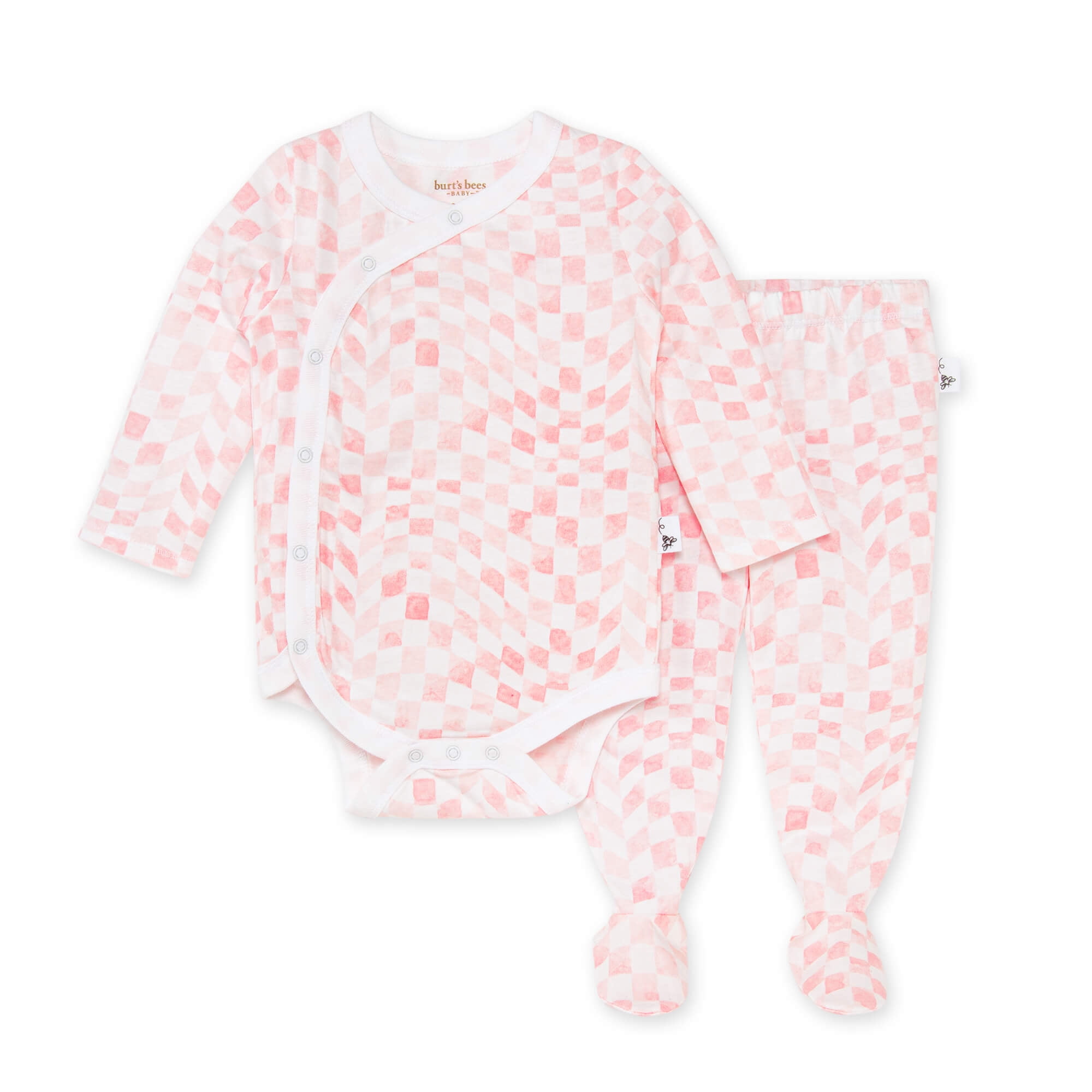 Burt's Bees Baby Organic Cotton Baby Girl Bodysuit & Footed Pant Set ...