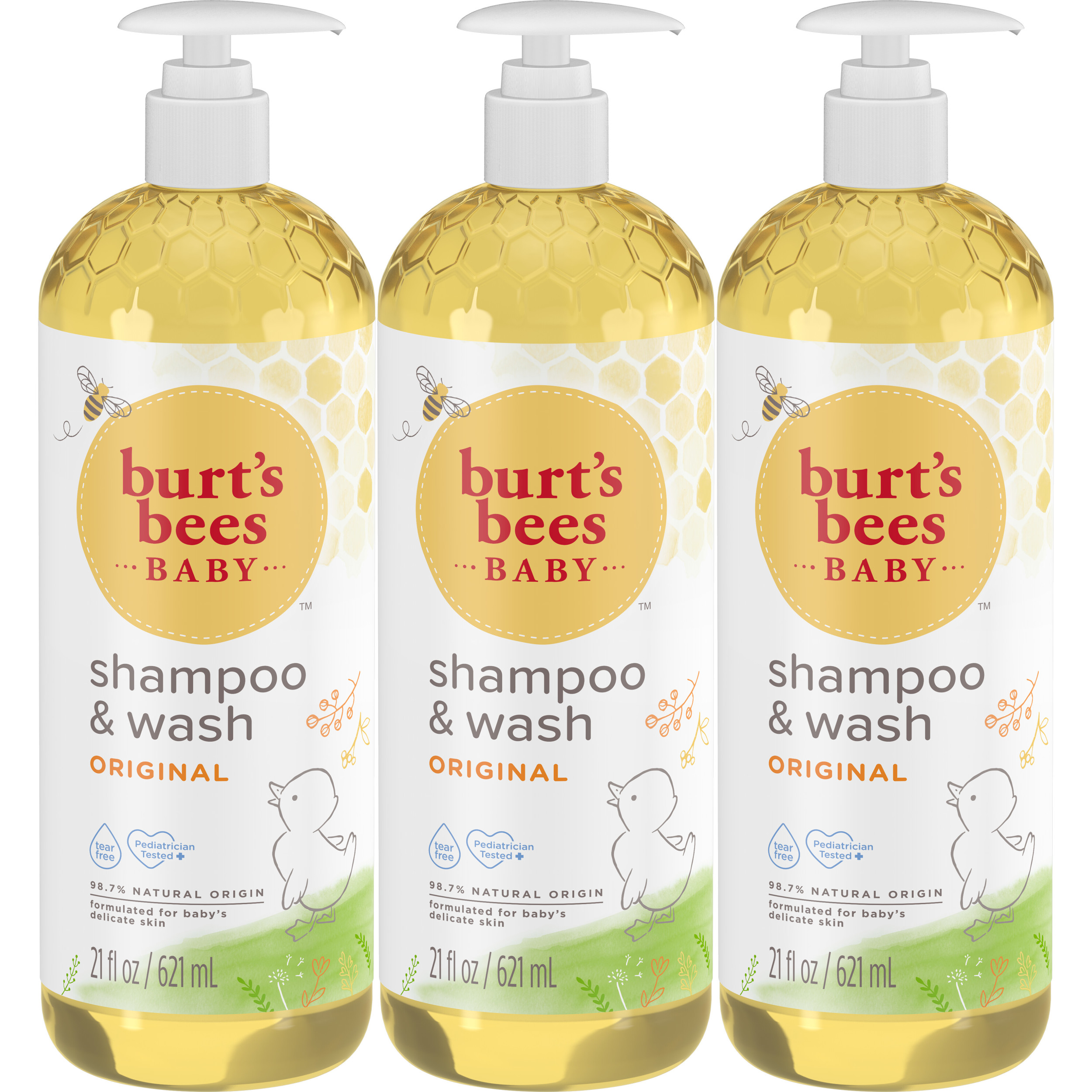 Burt's Bees Baby Bee Shampoo & Wash, Original 12 oz (Pack of 3 ...
