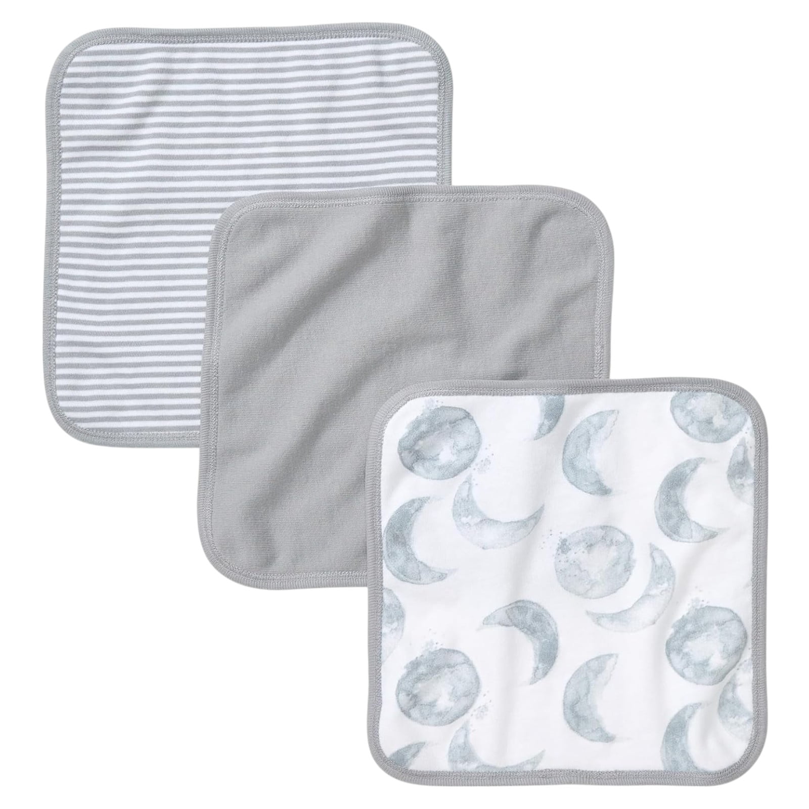 Burt's Bees Baby, 3 Pack Organic Cotton Washcloths, Light Hello Moon ...