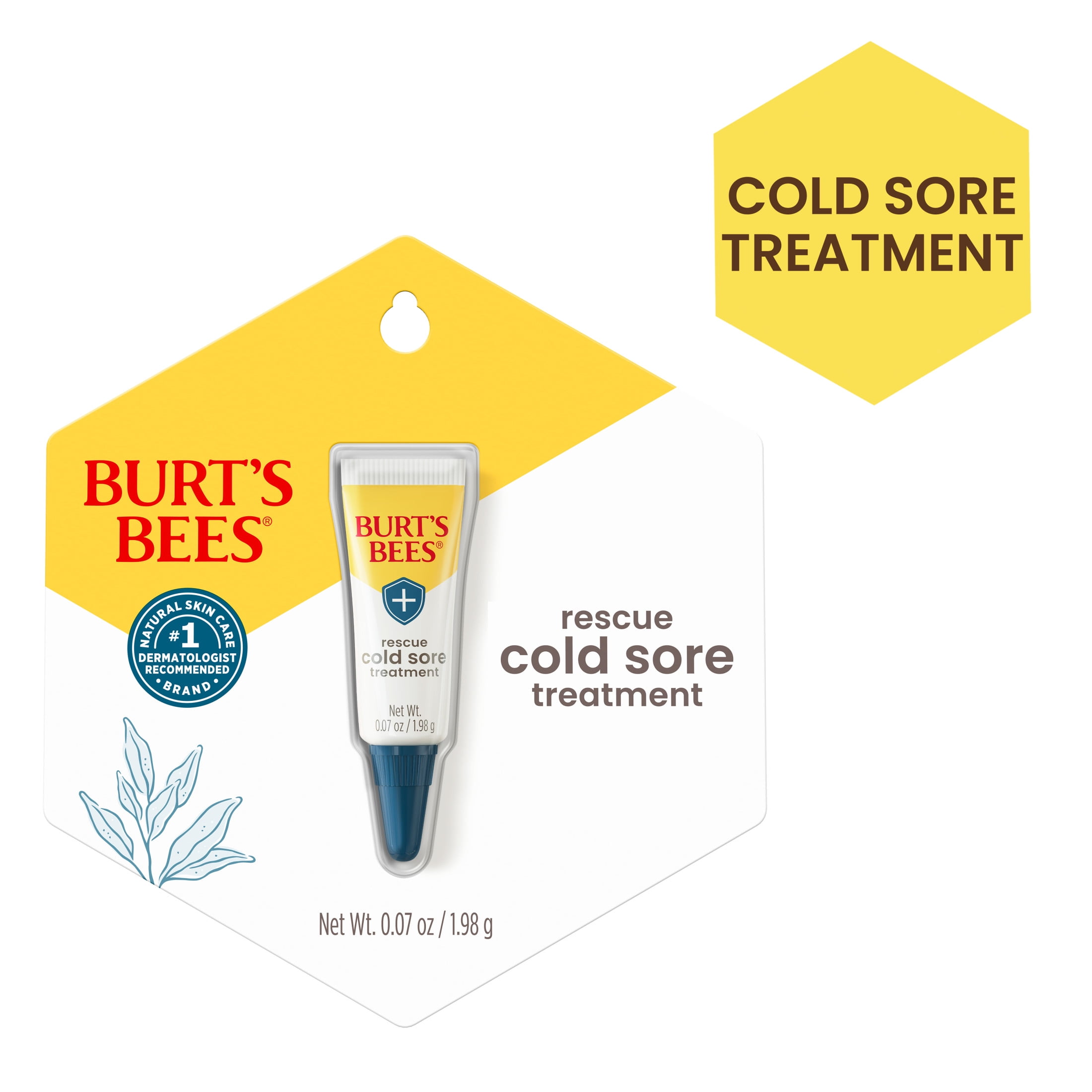 Burt's Bees Medicated Cold Sore and Fever Blister Treatment, Natural ...