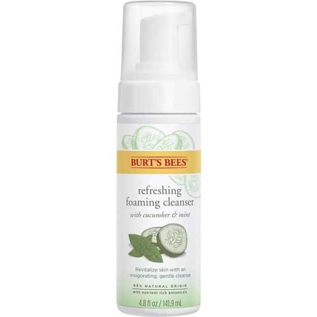 Burt's Bees Cucumber & Mint Refreshing Foaming Face Cleanser - Walmart.com