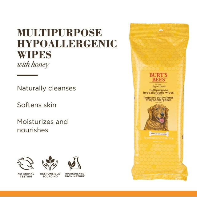 Burt's Bees For Dogs Hypoallergenic Multipurpose Wipes 50 Ct. - Walmart ...