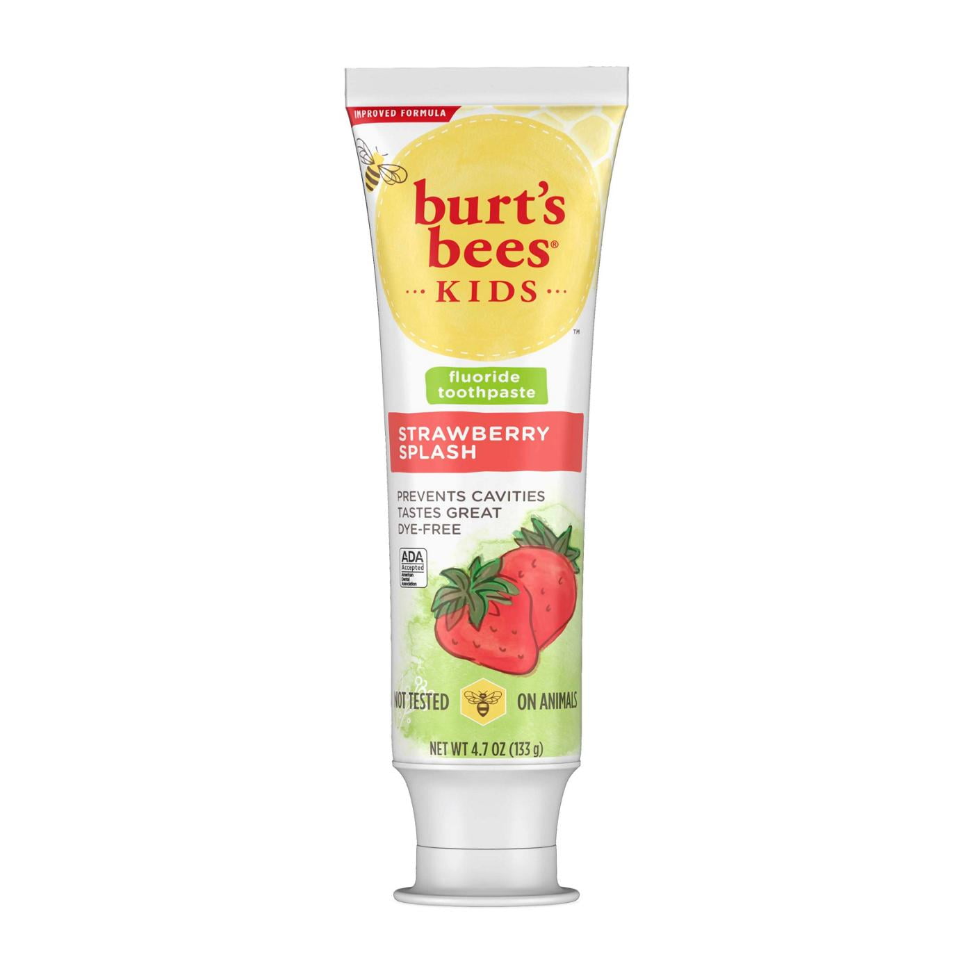 Burt's Bees Kids Fluoride Toothpaste - Strawberry Splash - 4.7 oz ...