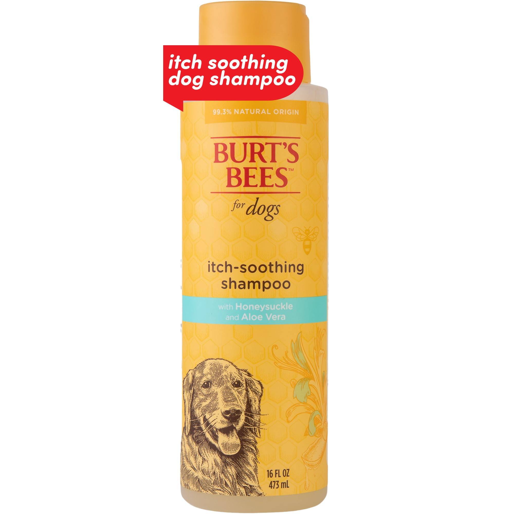 Burt's Bees for Pets DMF15 Itch Soothing Shampoo with Honeysuckle, 95% ...