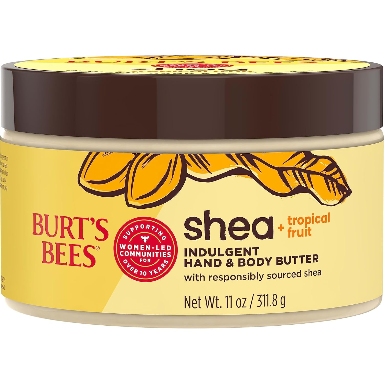 Burt's Bees Shea + Tropical Fruit Indulgent Hand and Body Butter, Non ...