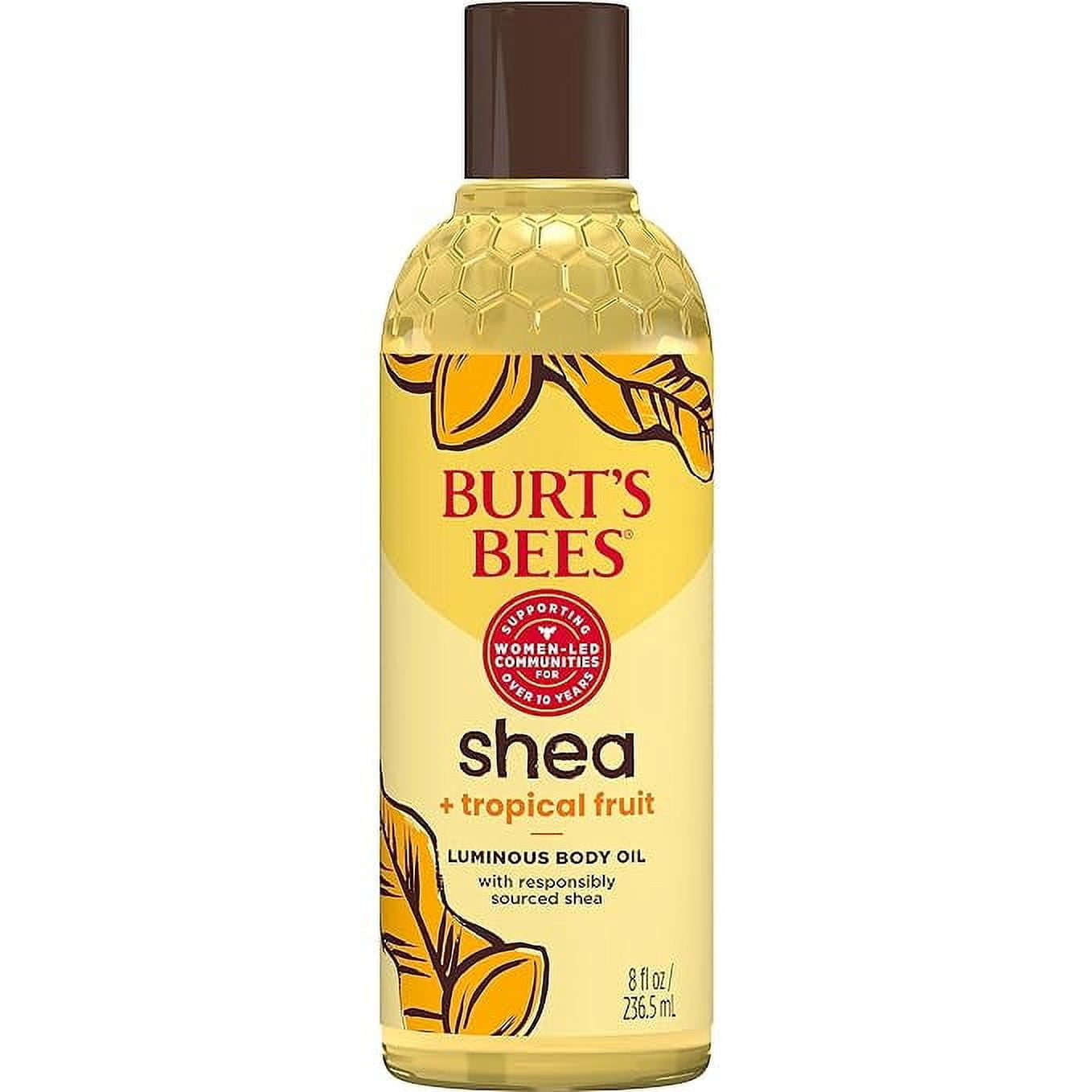Burt's Bees Shea + Tropical Fruit Luminous Body Oil, Non-Greasy ...