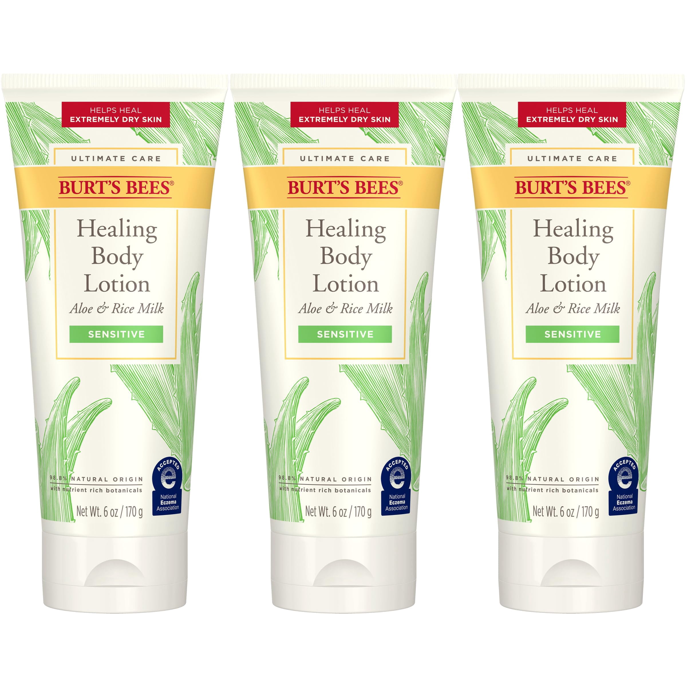Burt's Bees Ultimate Care Healing Body Lotion with Aloe and Rice Milk ...
